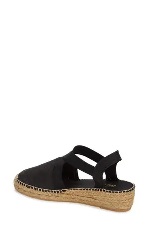 TONI PONS Vic Espadrille Slingback Sandal - Black Fabric