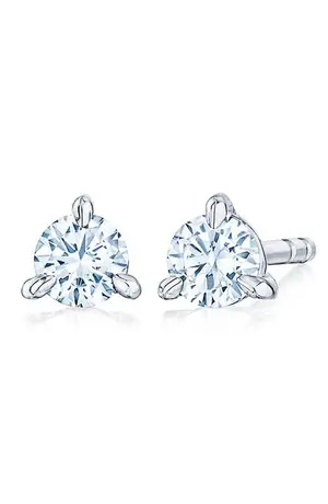 Kwiat Kwiat Round Brilliant Cut Diamond Stud Earrings White 0.25 Ctw