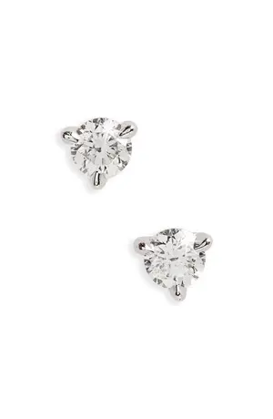 Kwiat Kwiat Round Brilliant Cut Diamond Stud Earrings White