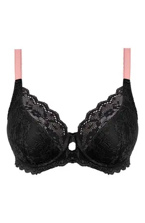 Freya Offbeat Underwire Plunge Bra - Black