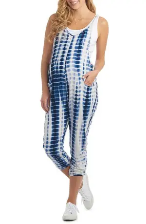 EVERLY GREY Everly Grey Brandi Maternity Nursing Romper Tie Dye