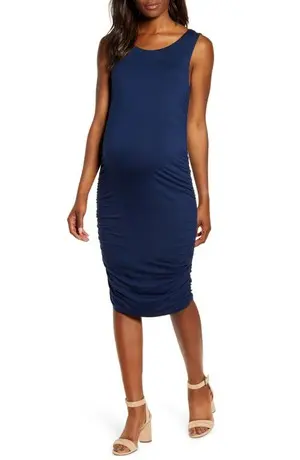 ANGEL MATERNITY Body-con Dress - Navy