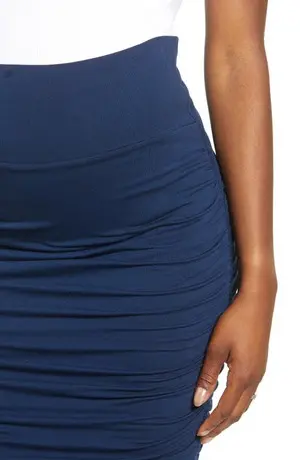 ANGEL MATERNITY Ruched Maternity Skirt - Navy