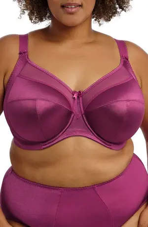 GODDESS Keira Full Figure Underwire Bra - Mulberry