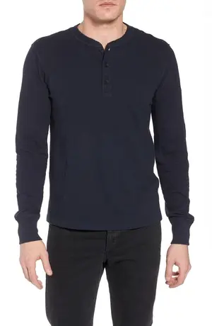 Rag & Bone RAG & BONE Slim Fit Henley Deep Navy