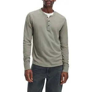 Rag & Bone Classic Slim Fit Henley Lichen