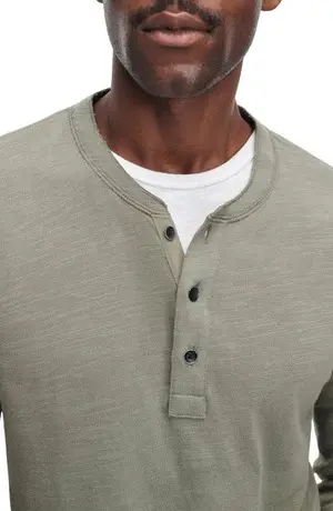 Rag & Bone Classic Slim Fit Henley - Lichen