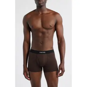 TOM FORD Cotton Stretch Jersey Boxer Briefs Chocolate