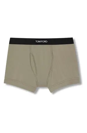 TOM FORD Cotton Stretch Jersey Boxer Briefs Concrete