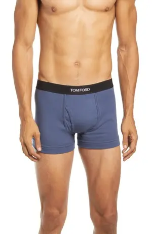 TOM FORD Cotton Stretch Jersey Boxer Briefs Dark Blue
