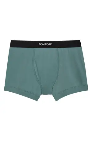 TOM FORD Cotton Stretch Jersey Boxer Briefs - Teal