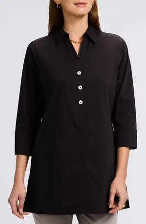Foxcroft Pamela Stretch Tunic - Black