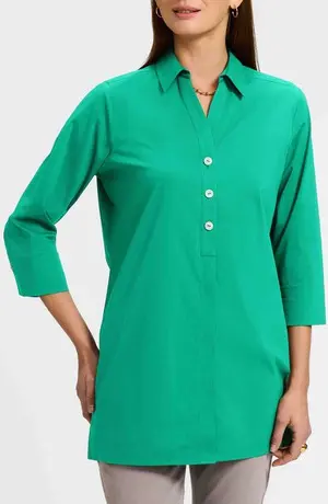 Foxcroft Pamela Stretch Tunic - Kelly Green