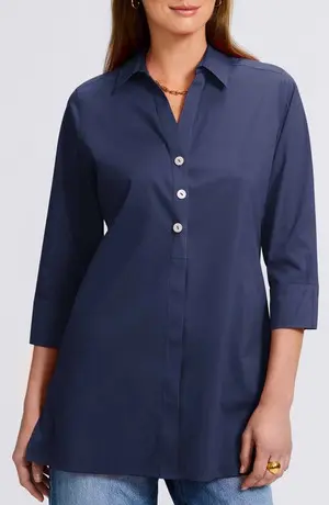 Foxcroft Spread Collar Kaftans Tunics