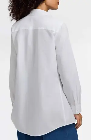 Foxcroft Cici Non-iron Tunic Blouse - White