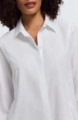 Foxcroft Cici Non-iron Tunic Blouse - White