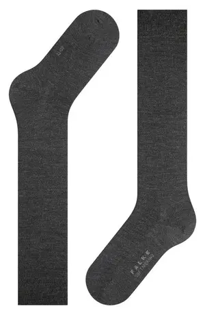 Falke Soft Merino Knee High Socks - Anthra.mel