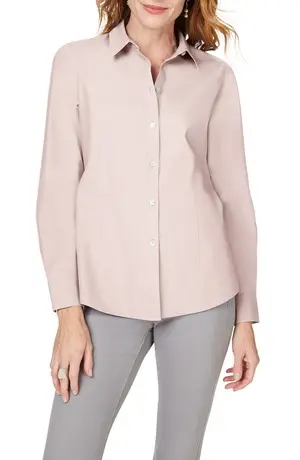 Foxcroft FOXCROFT Dianna Non-Iron Cotton Shirt Birch Wood
