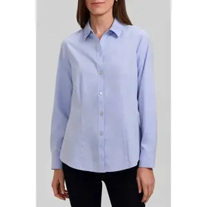 Foxcroft Dianna Non-iron Cotton Shirt - Blue Wave