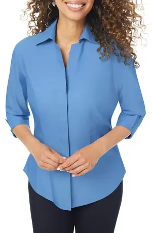 Foxcroft Foxcroft Taylor Fitted Non-iron Shirt Blue Bliss