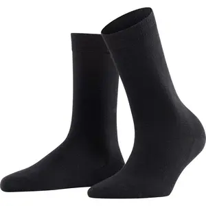 Falke Soft Merino Crew Socks - Black