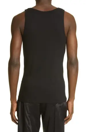 TOM FORD Ribbed Cotton-modal Tank Top - Black