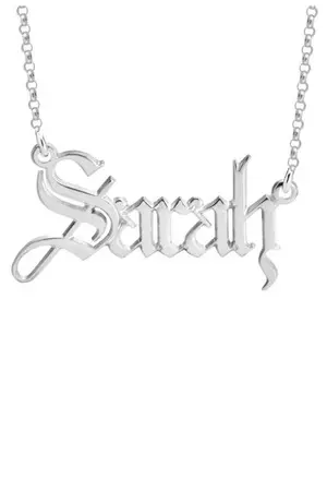 MELANIE MARIE Personalized Nameplate Pendant Necklace - Sterling Silver