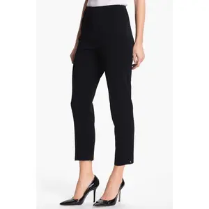 Ming Wang Pull-on Ankle Pants - Black