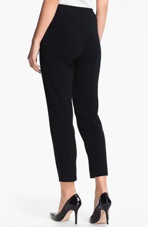 Ming Wang Pull-on Ankle Pants - Black