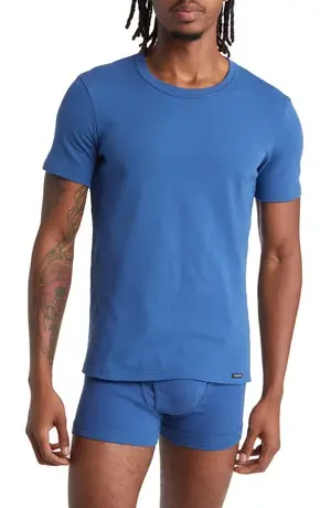 TOM FORD Cotton Jersey Crewneck T-shirt High Blue