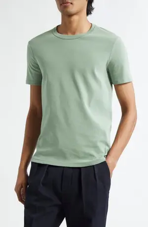 TOM FORD Cotton Jersey Crewneck T-shirt Pale Sage