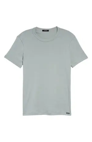 TOM FORD Cotton Jersey Crewneck T-shirt Seafoam