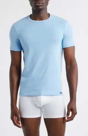 TOM FORD Cotton Jersey Crewneck T-shirt - Sky Blue