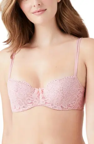 Wacoal Ciao Bella Underwire Balconette Bra Silver Pink