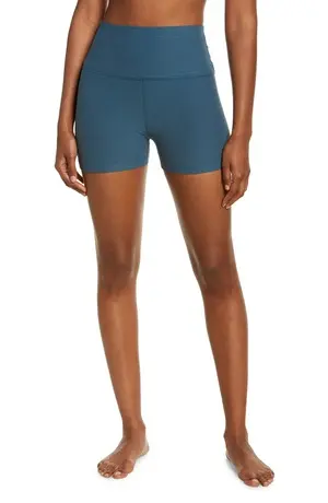 Beyond Yoga All For Run Bike Shorts Stellar Blue Heather