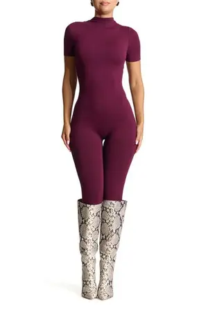 Naked Wardrobe The Nw T Jumpsuit - Dark Plum