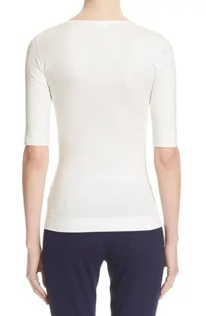 Akris Square Neck Jersey T-shirt - Off White
