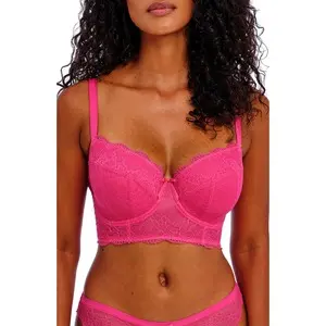 Freya Fancies Full Figure Longline Underwire Bra Hot Pink