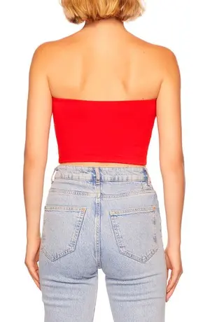 Susana Monaco Core Crop Tube Top - Perfect Red