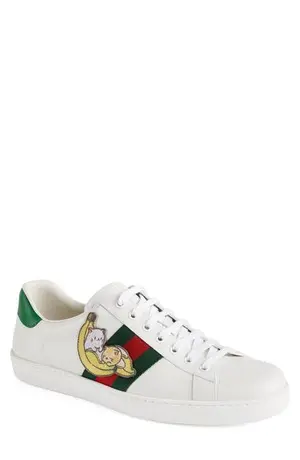 Gucci X Bananya Ace Low Top Sneaker Bianco-1