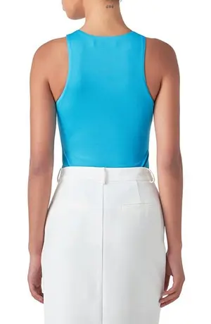 GREY LAB Solid Crewneck Bodysuit - Ocean Blue