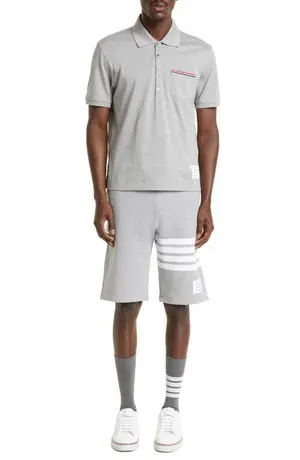 Thom Browne Pocket Polo - Light Grey