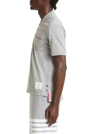 Thom Browne Pocket Polo - Light Grey