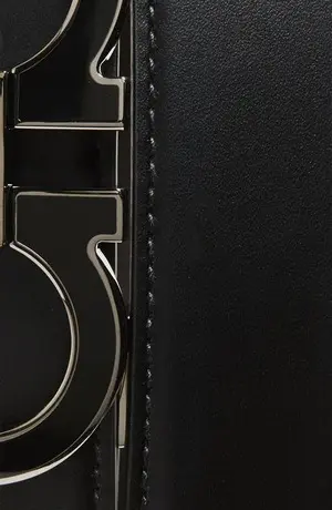 FERRAGAMO Double Gancio Leather Belt