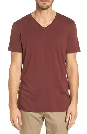 Ag Bryce V-neck T-shirt Deep Mahogany