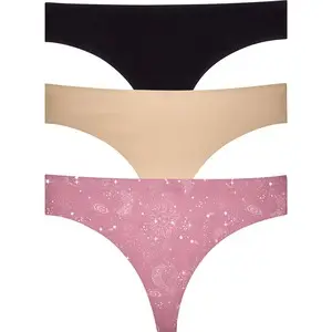 Honeydew Intimates Intimates Skinz 3-pack Thong - Blk/nude/orgalaxy