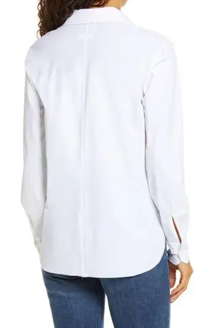 Lyssé Essentials Connie Slim Fit Button-up Shirt - White