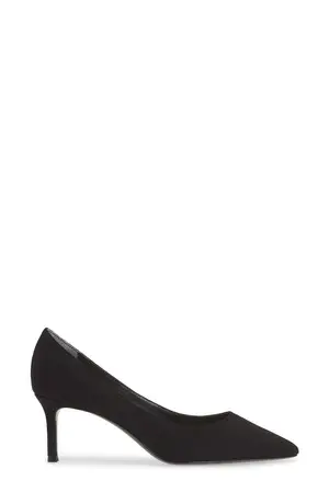 Nina Pointed Toe Pump - Black Suede
