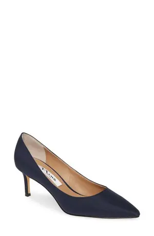 Nina Pointed Toe Pump Navy Fabric