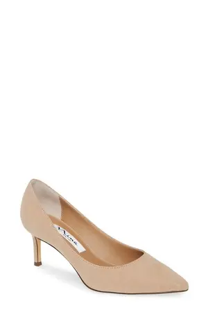 Nina Pointed Toe Pump Tan Suede